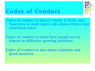 Codes of conduct | PPT
