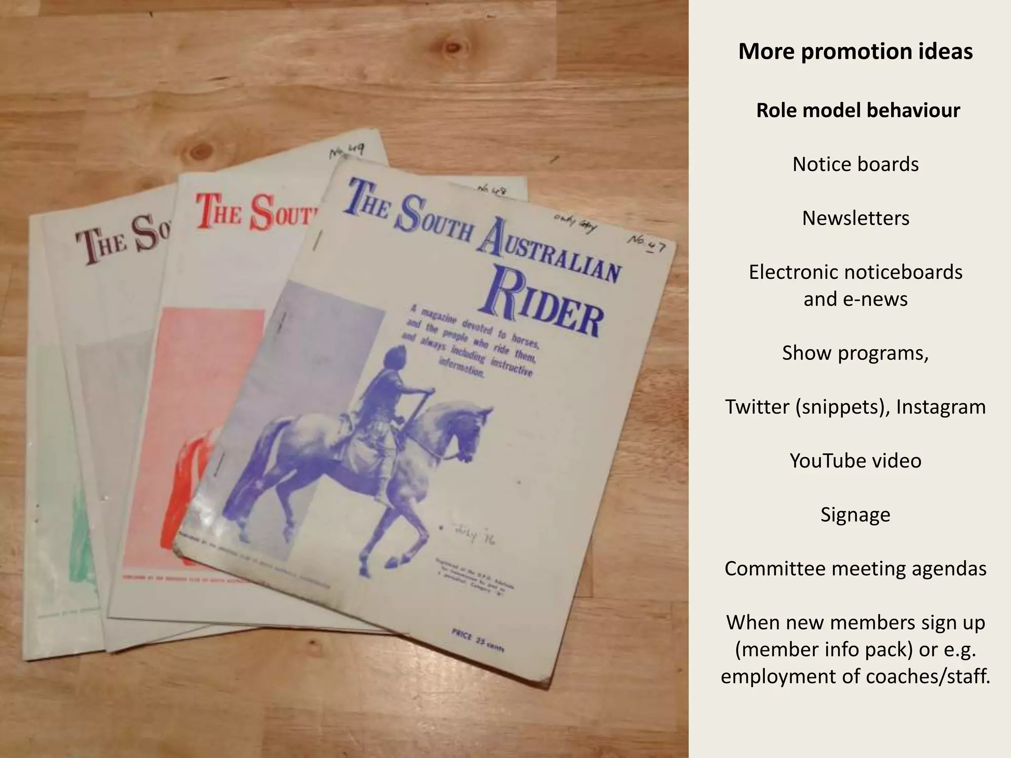 Horse SA codes of conduct + ideas for all horse clubs | PPTX