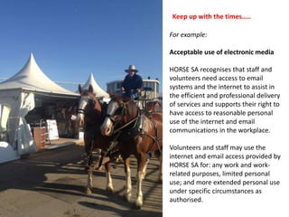 Horse SA codes of conduct + ideas for all horse clubs | PPTX