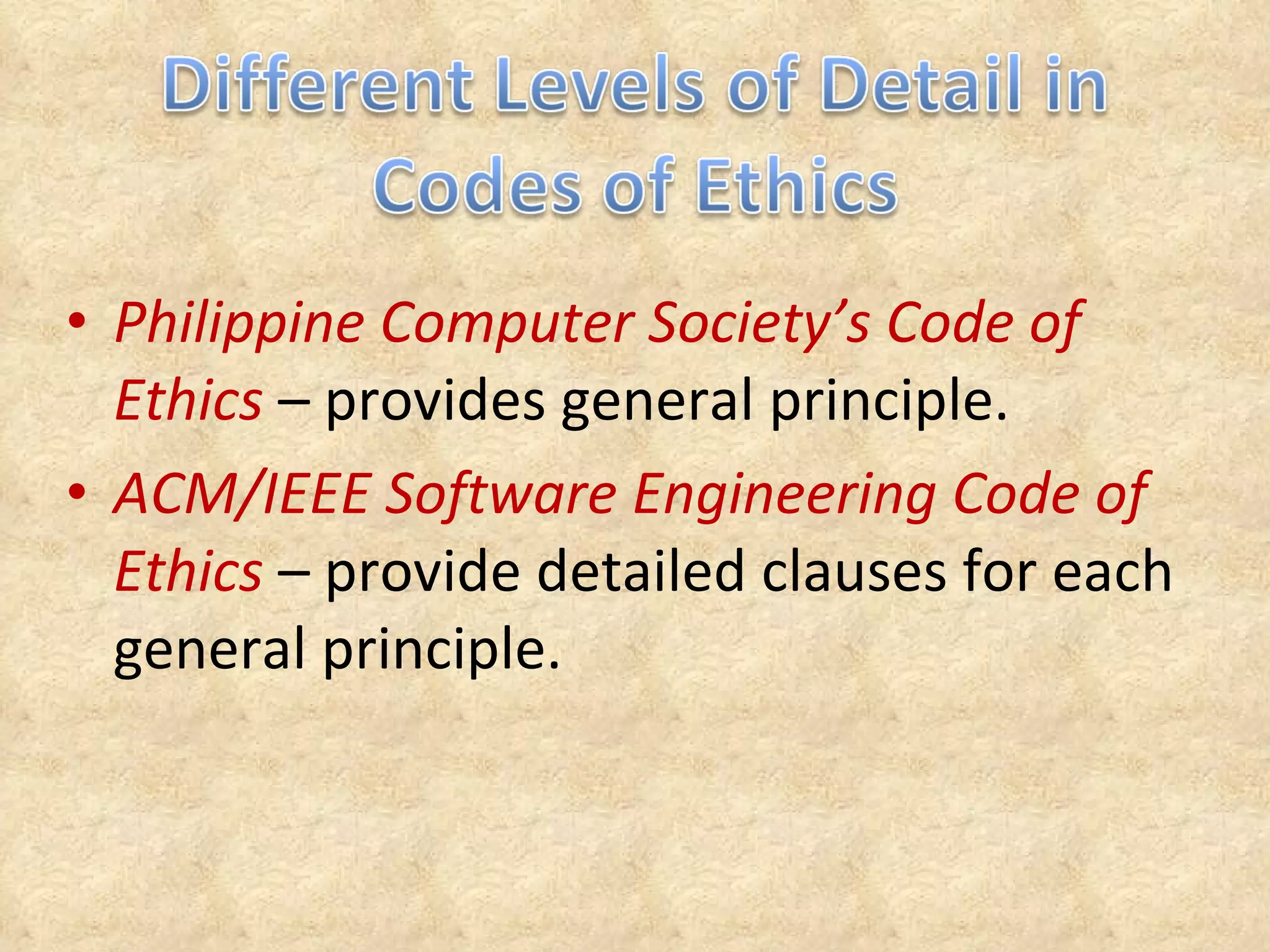 Codes of ethics | PPT