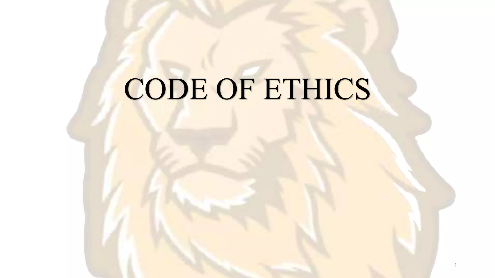 Codes of ethics | PPTX