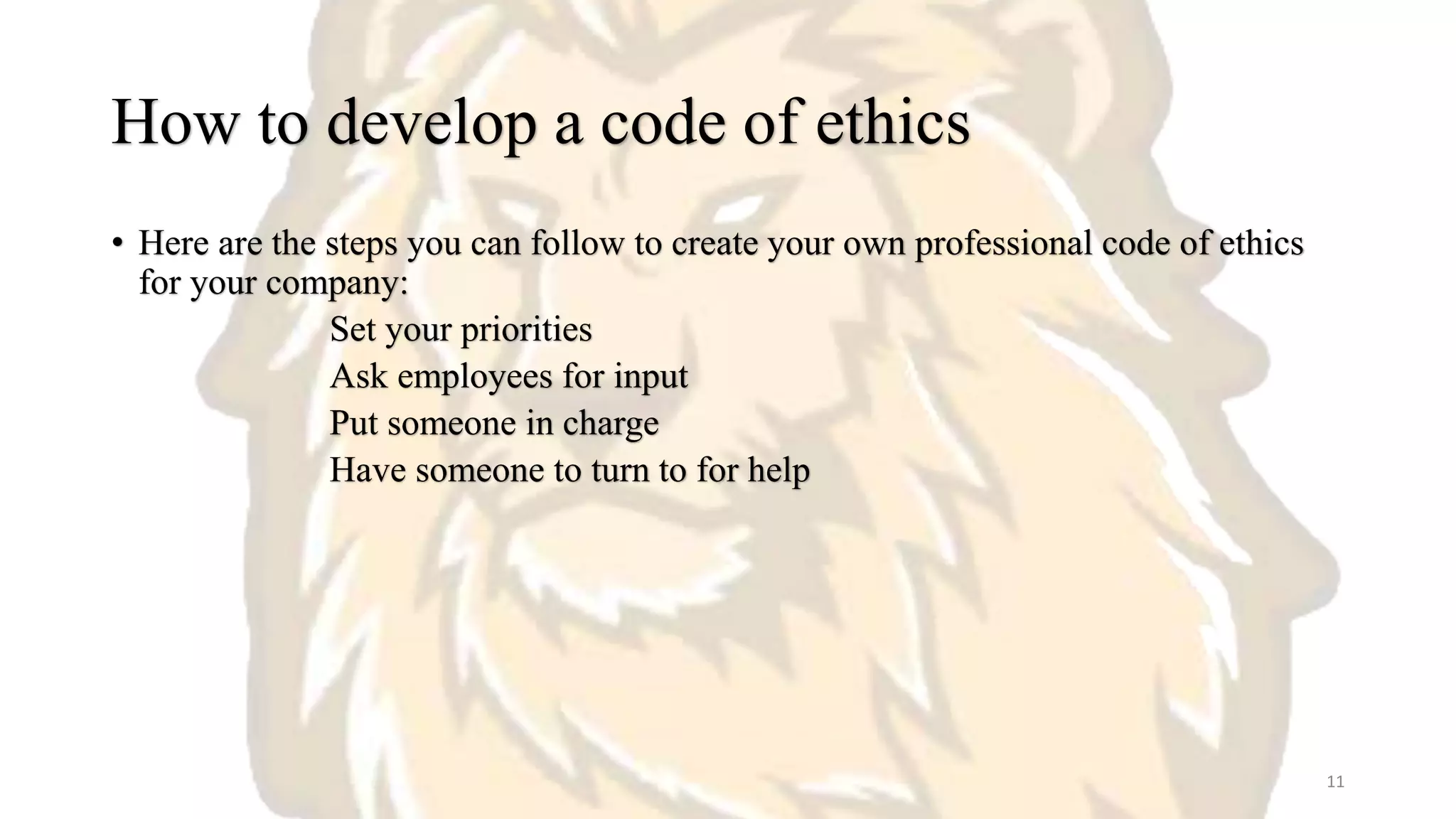 Codes of ethics | PPTX