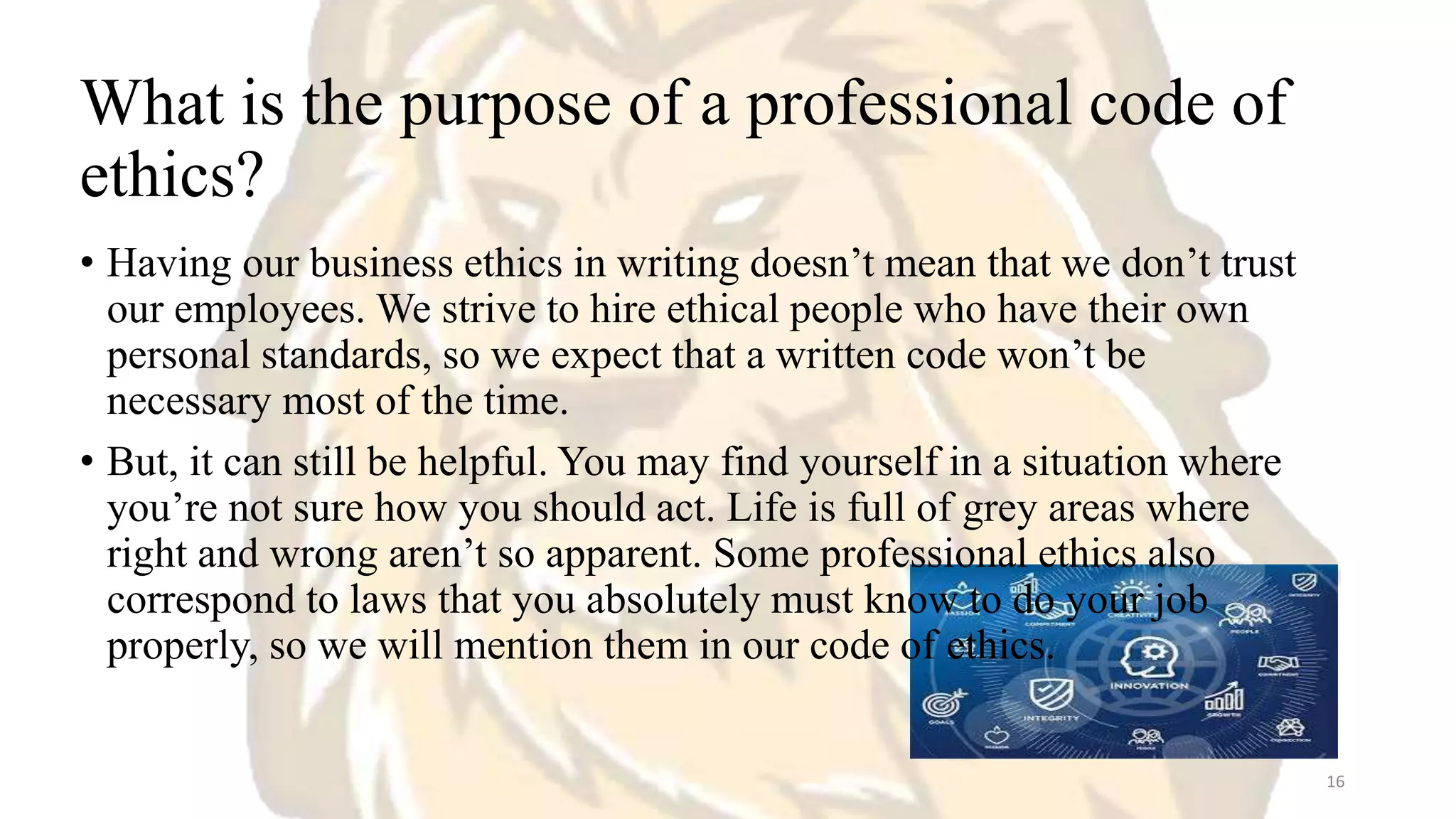 Codes of ethics | PPTX