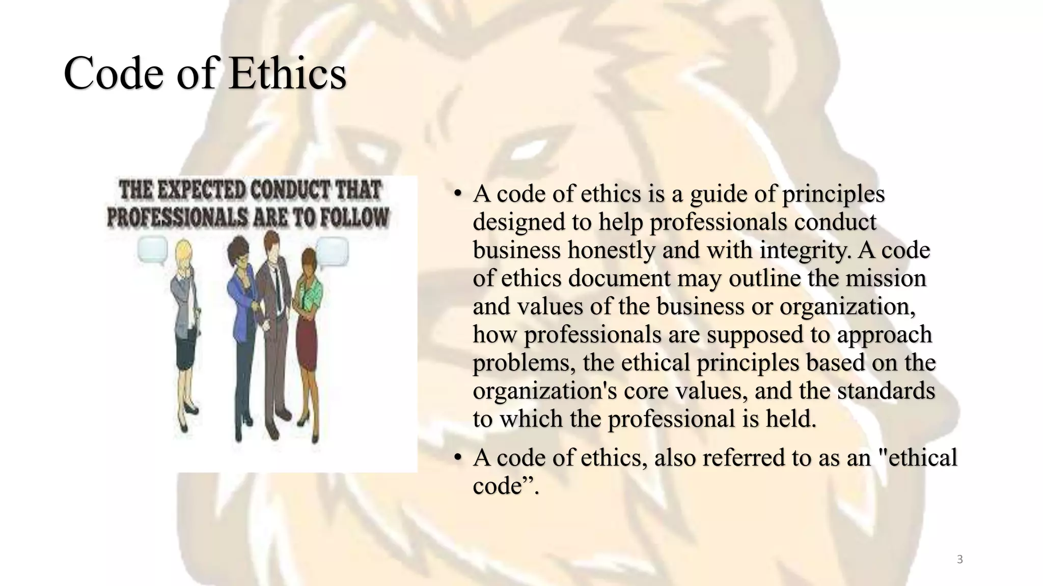 Codes of ethics | PPTX