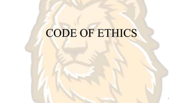 Codes of ethics | PPTX