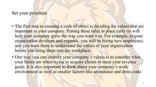 Codes of ethics | PPTX