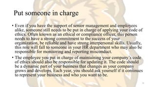 Codes of ethics | PPTX