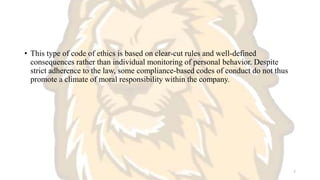 Codes of ethics | PPTX