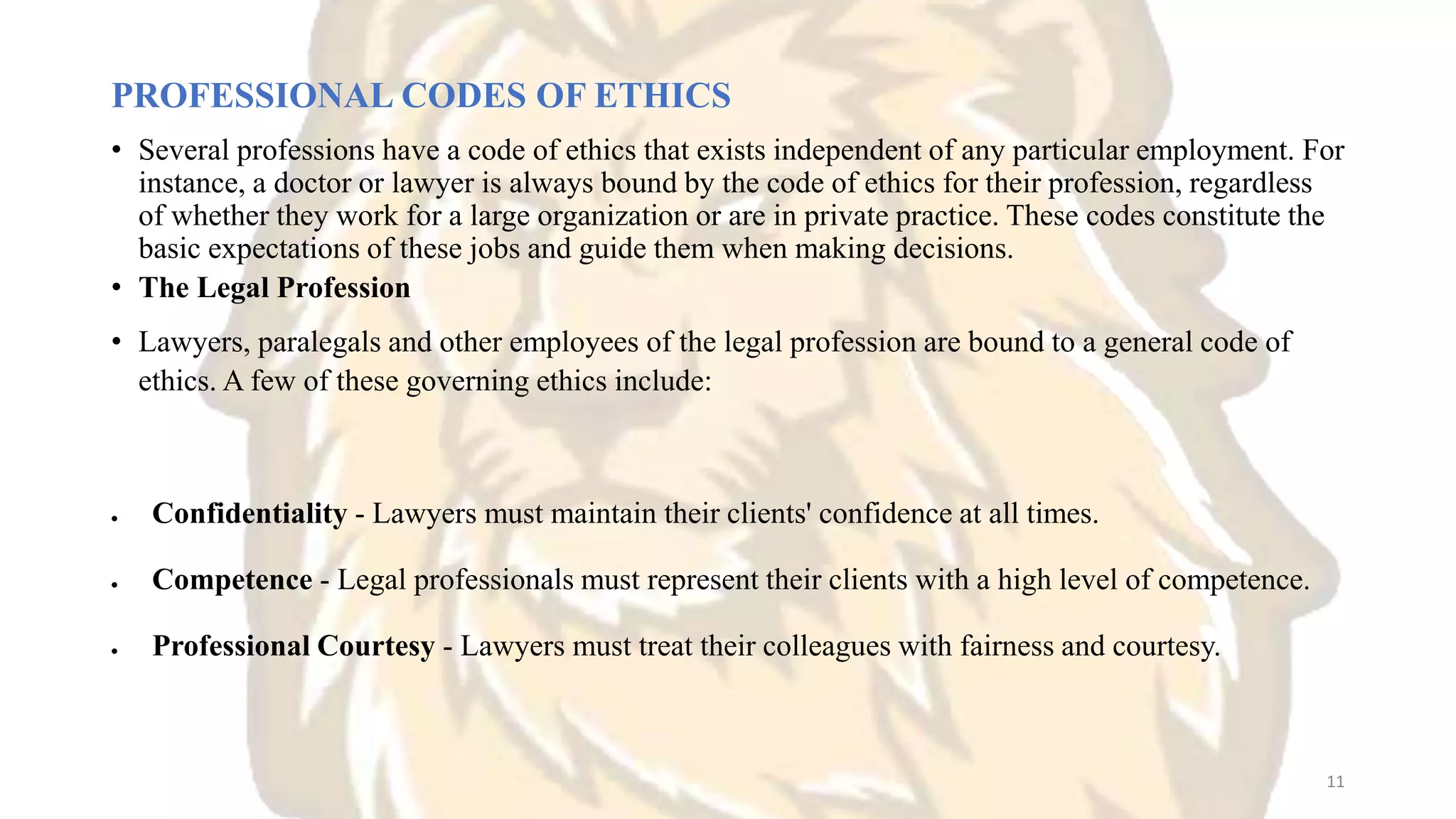 Codes of ethics | PPTX