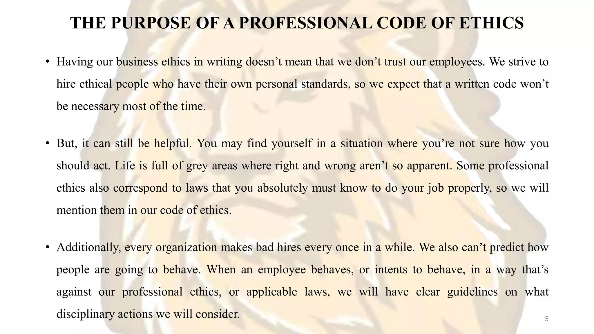 Codes of ethics | PPTX