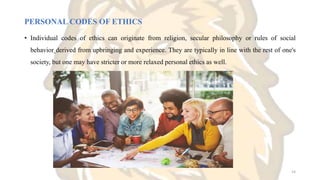 Codes of ethics | PPTX