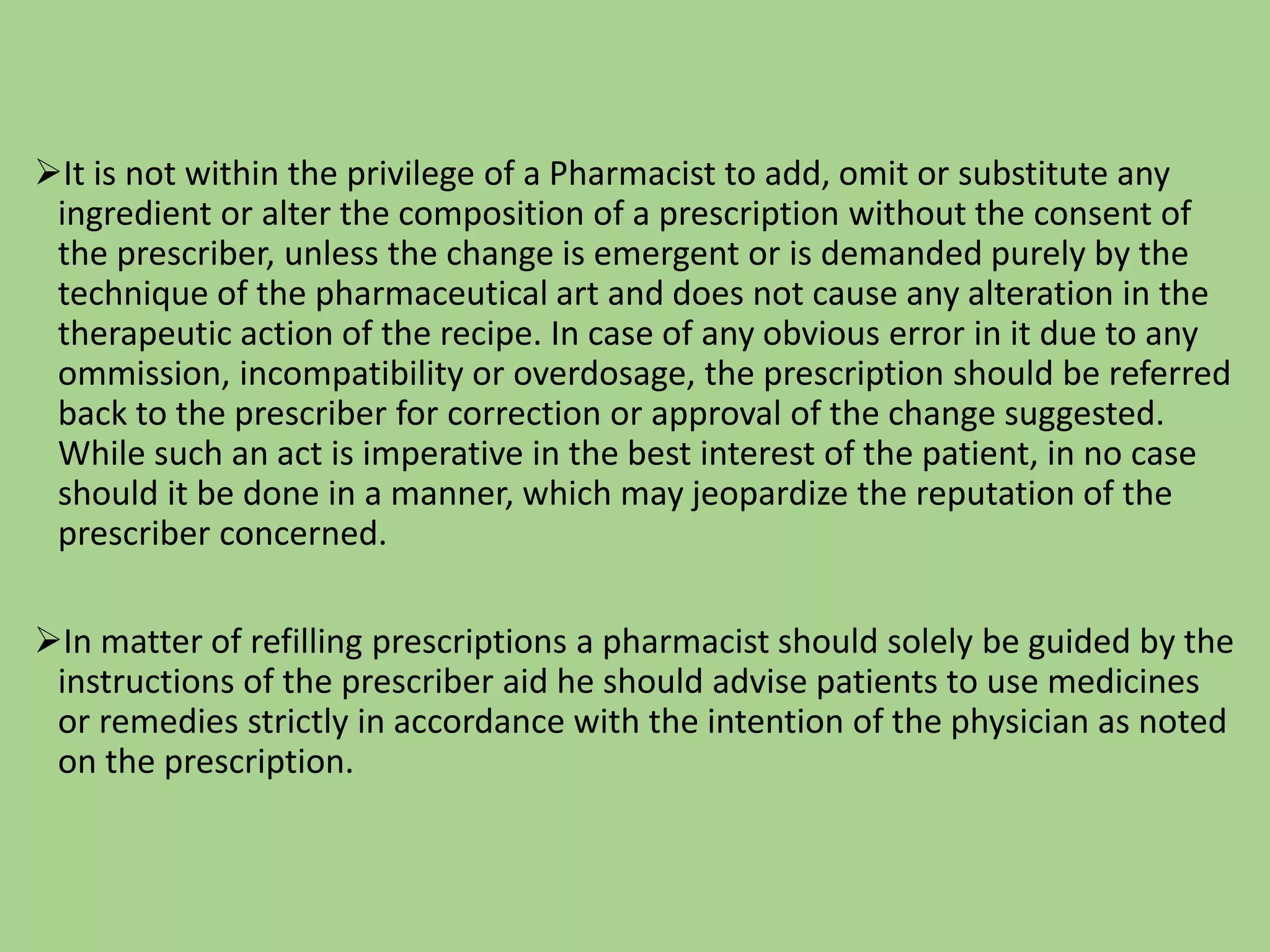 Codes of ethics for pharmacist | PPT