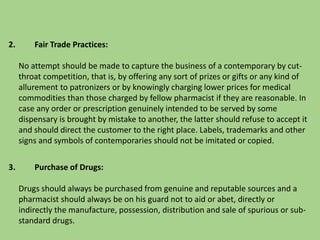 Codes of ethics for pharmacist | PPT
