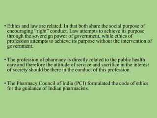 Codes of ethics for pharmacist | PPT