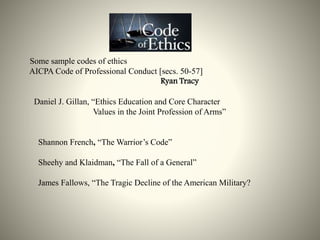 Codes of ethics m intro(1)(1) | PPT
