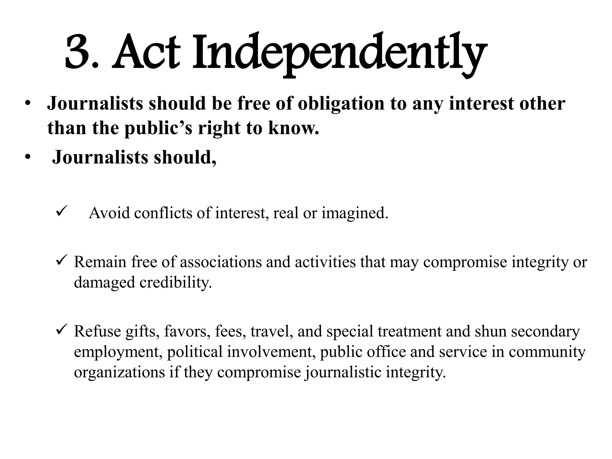 Codes of ethics for journalist in Sri Lanka | PPTX