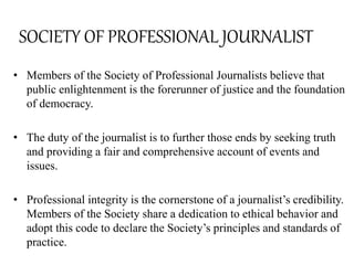 Codes of ethics for journalist in Sri Lanka | PPTX