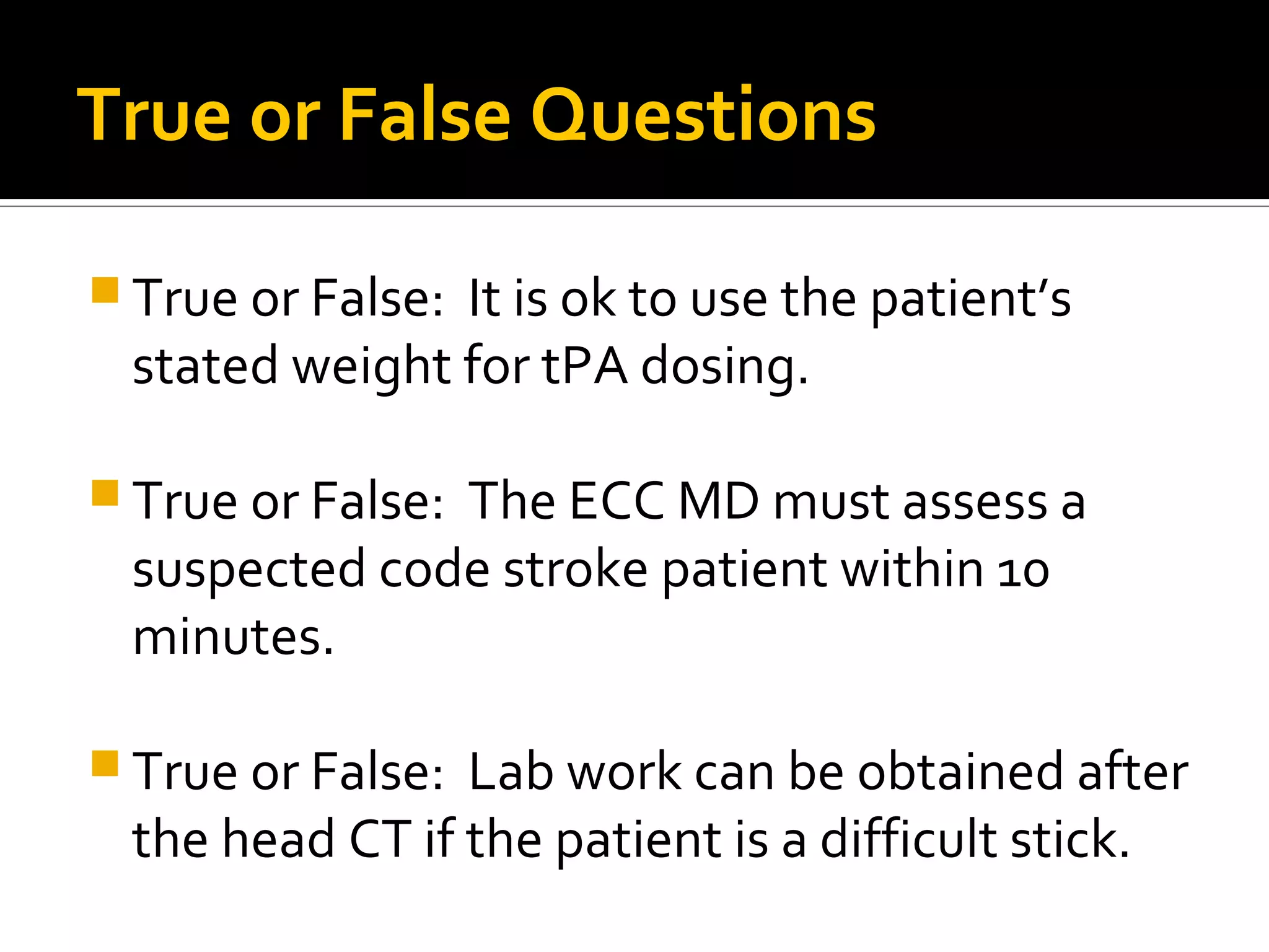 Code stroke ecc rn (2) | PPT