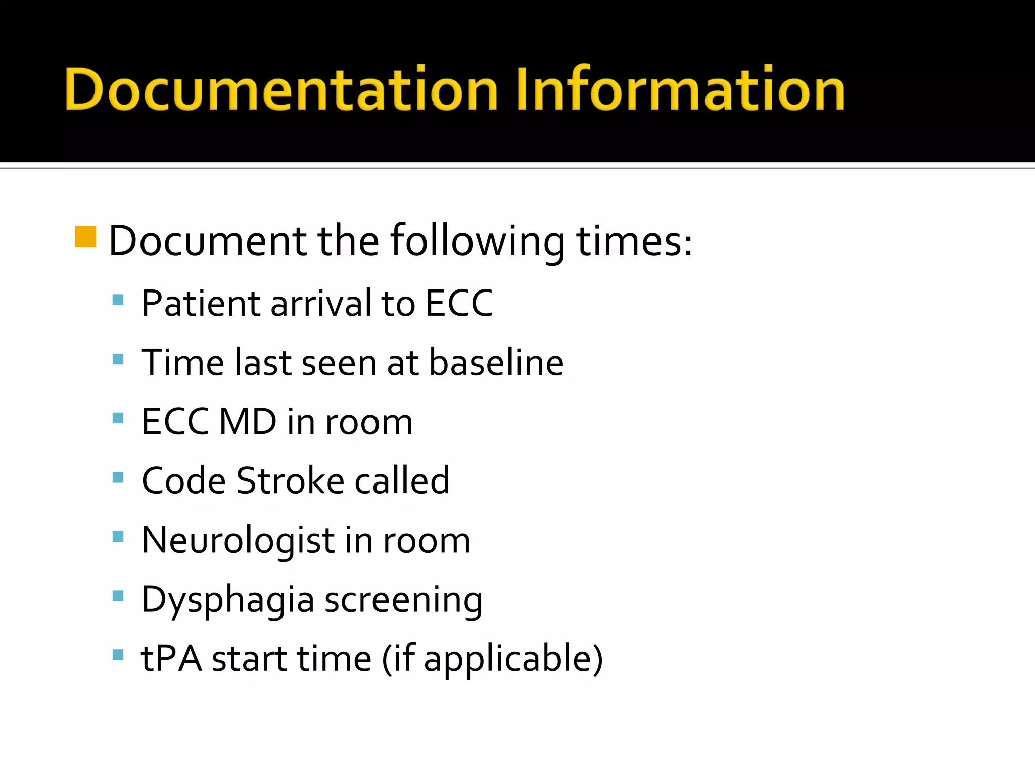 Code stroke ecc rn (2) | PPT