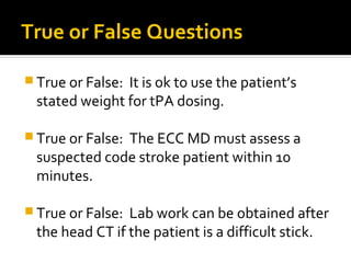 Code stroke ecc rn (2) | PPT