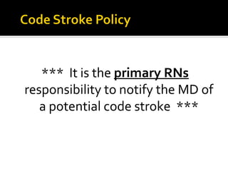Code stroke ecc rn (2) | PPT