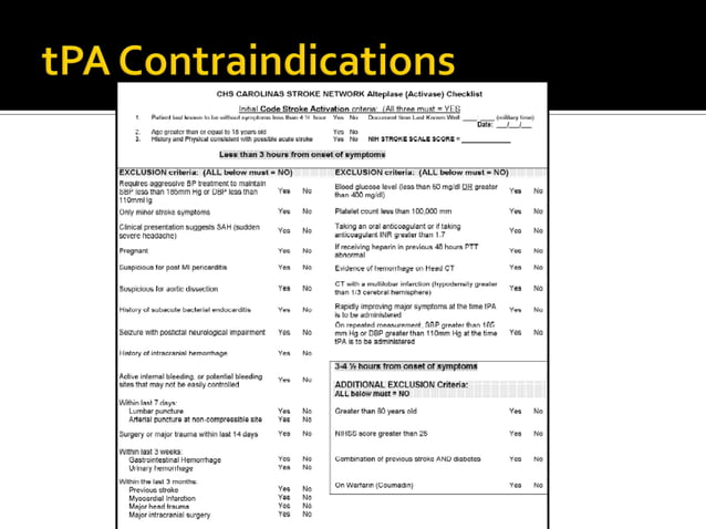 Code stroke ecc rn (2) | PPT | Brain and Nervous System Disorders | Diseases and Conditions