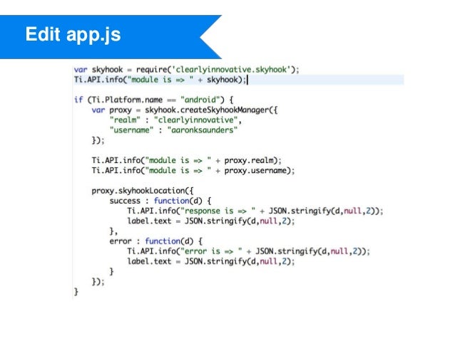 Introduction To Module Development With Appcelerator Titanium