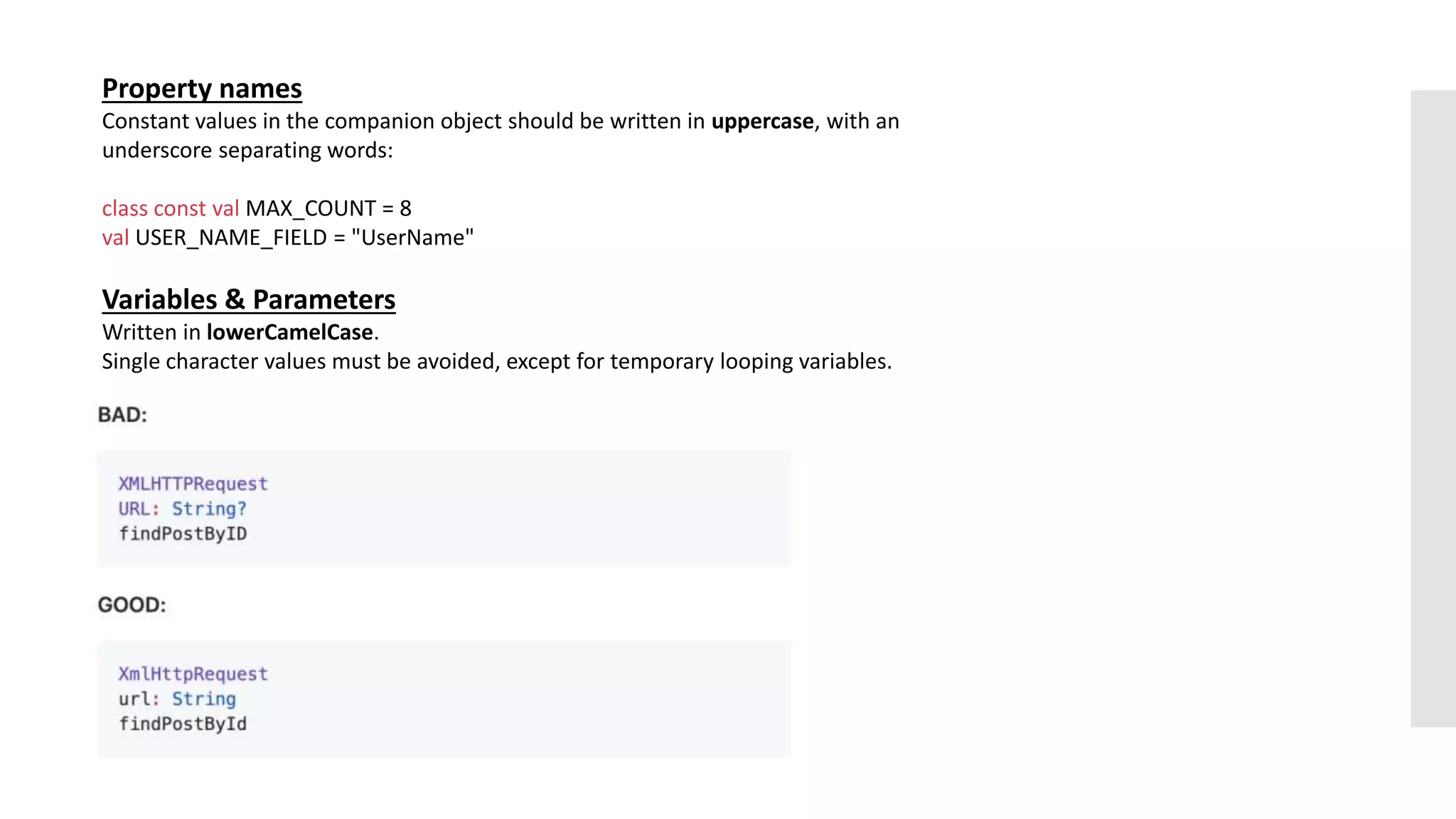 Kotlin Code style guidelines | PPT