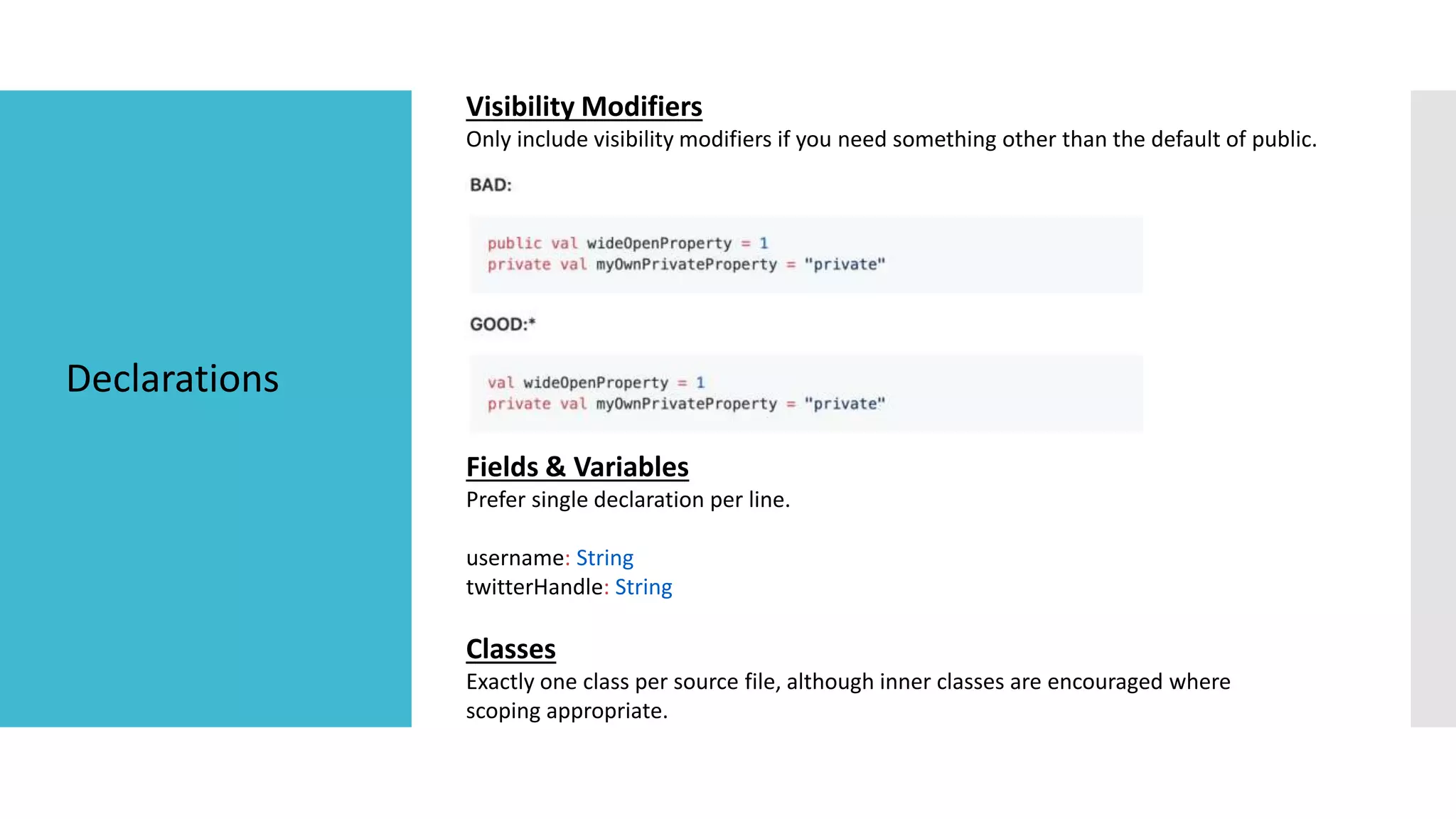 Kotlin Code Style Guidelines Ppt