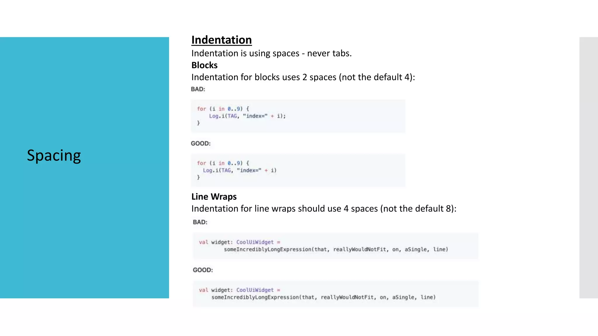 Kotlin Code Style Guidelines Ppt