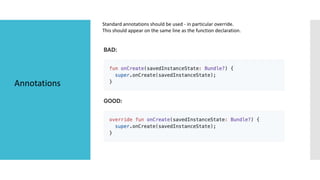 Kotlin Code style guidelines | PPT