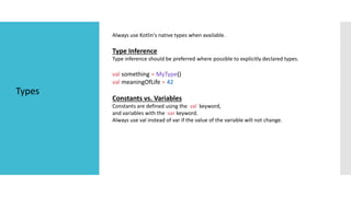 Kotlin Code style guidelines | PPT