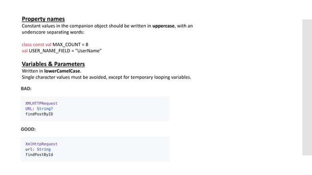 Kotlin Code style guidelines | PPT