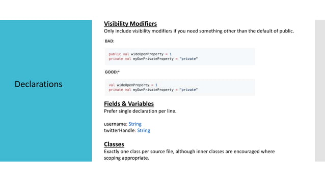 Kotlin Code style guidelines | PPT