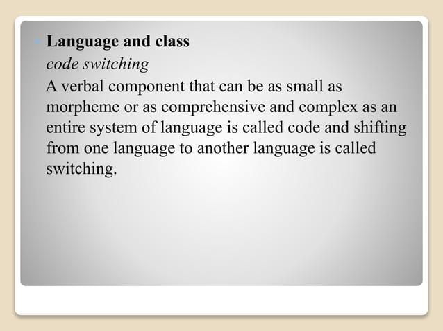 Code switching linguistic | PPTX