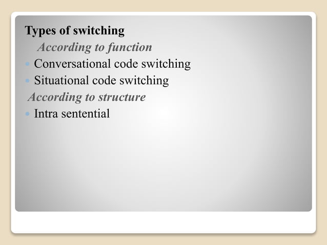 Code switching linguistic | PPT