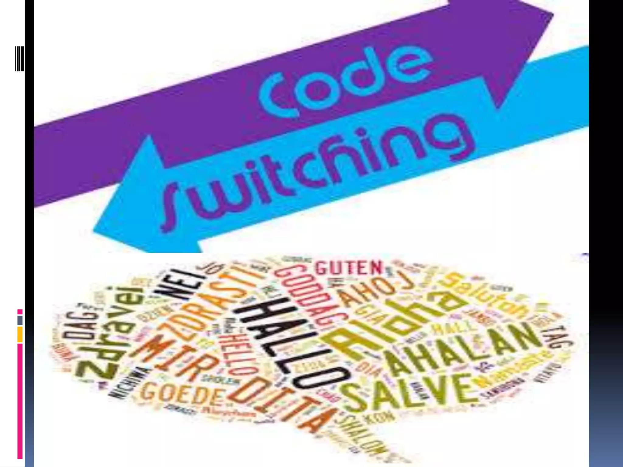 Codeswitching by KRISHNAKSHI THAKURIA | PPTX | Programming Languages | Computing