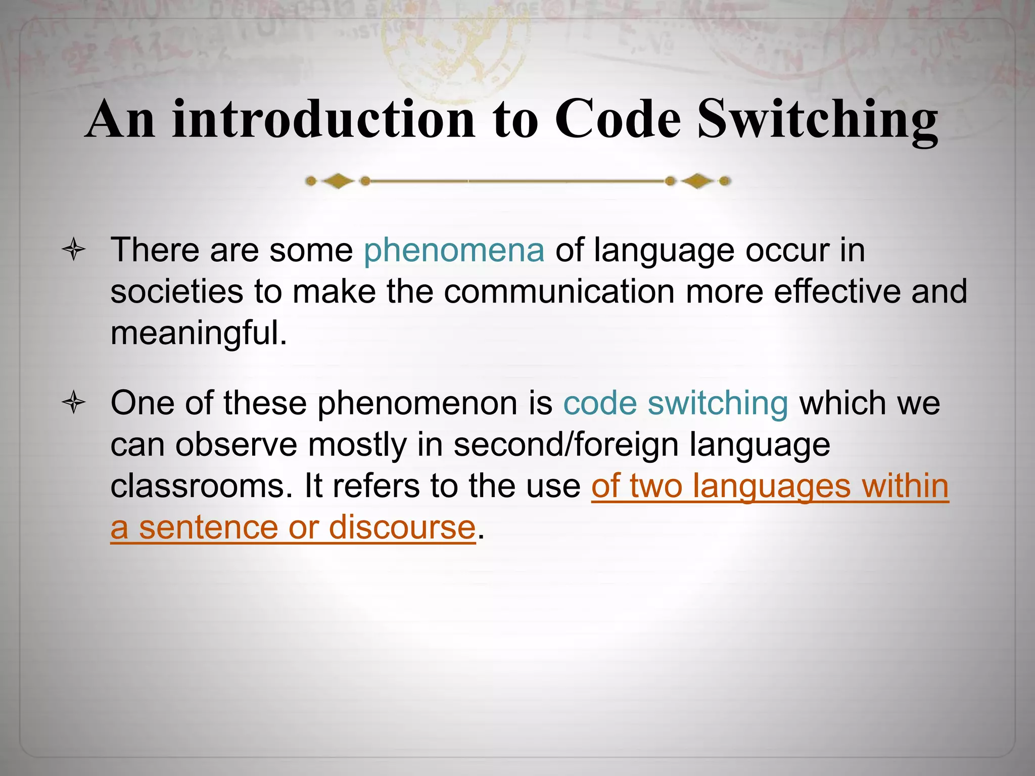 Code Switching | PPTX