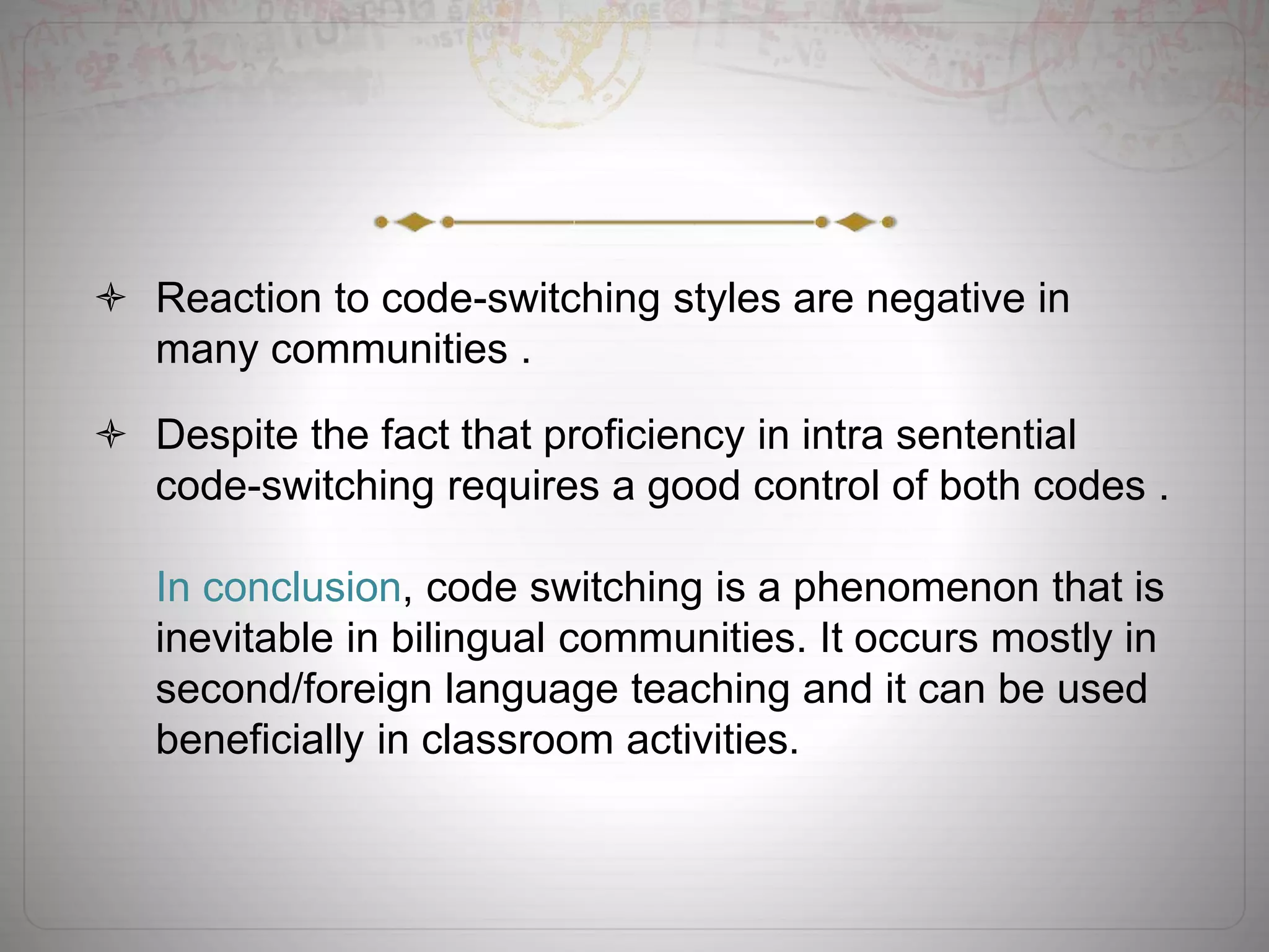 Code Switching | PPTX