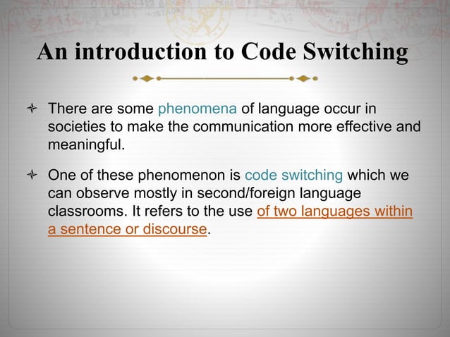 Code Switching | PPTX