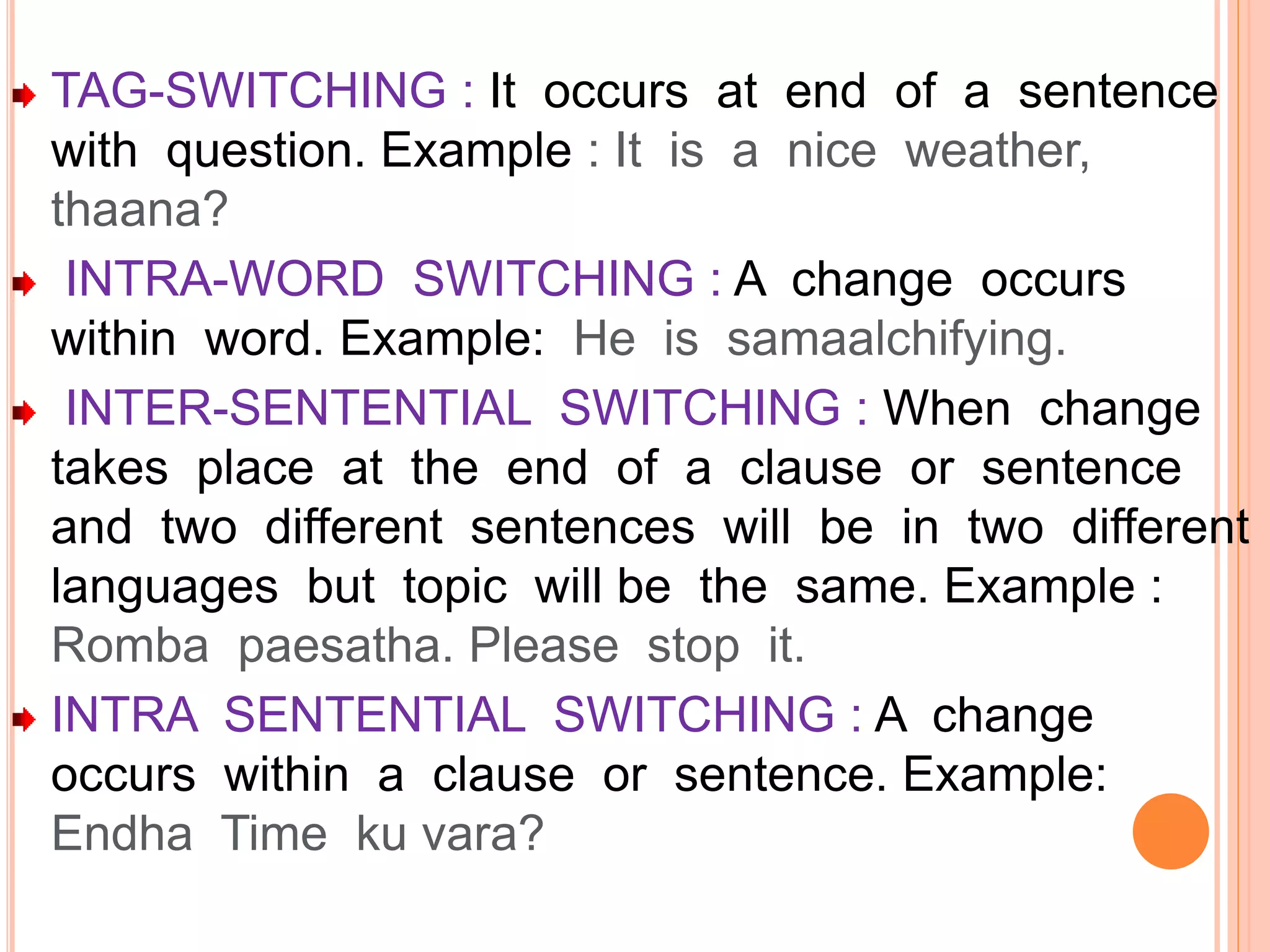 Code switching | PPTX