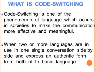 Code switching | PPTX