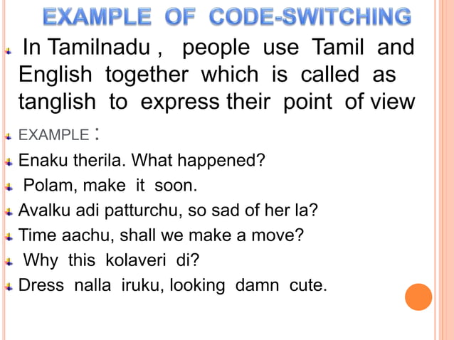 Code switching | PPTX