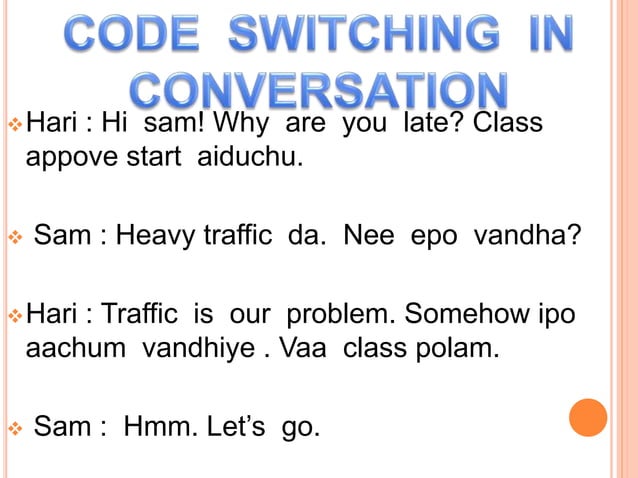 Code switching | PPTX