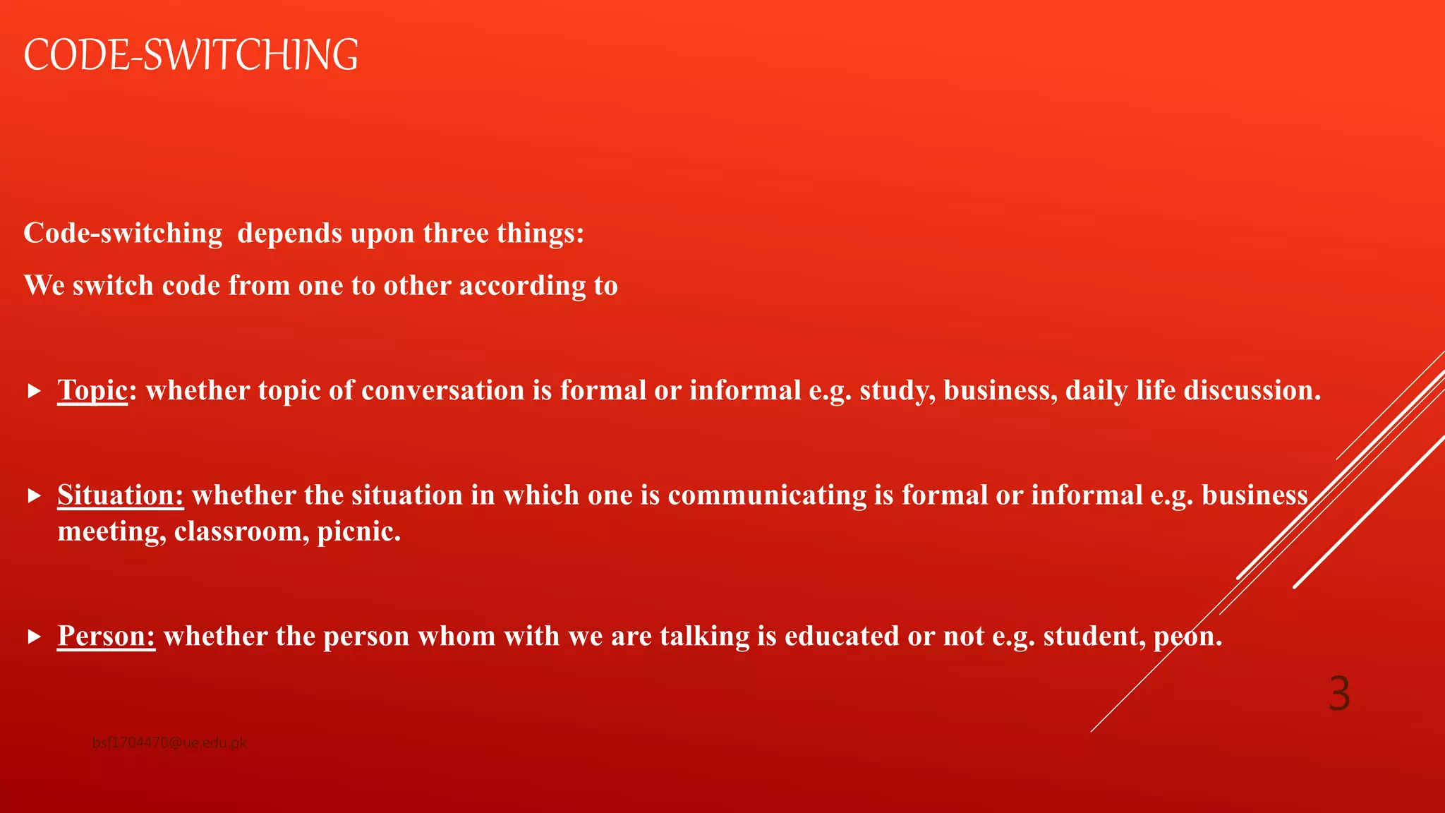 Code switching | PPTX