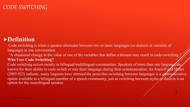 Code switching | PPT