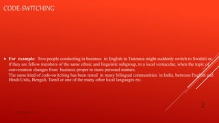 Code switching | PPTX