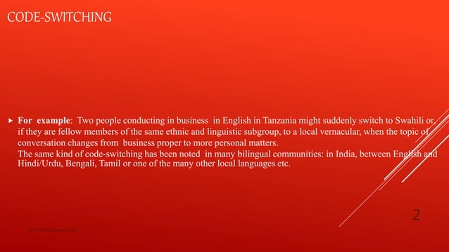 Code switching | PPT