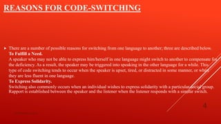 Code switching | PPTX