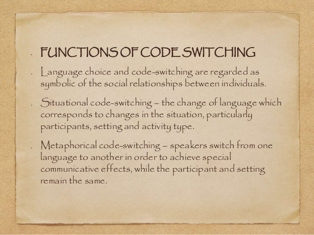 Code switching presentation387